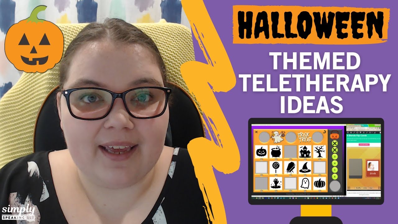 Halloween Themed Teletherapy Ideas for Speech Therapy - YouTube