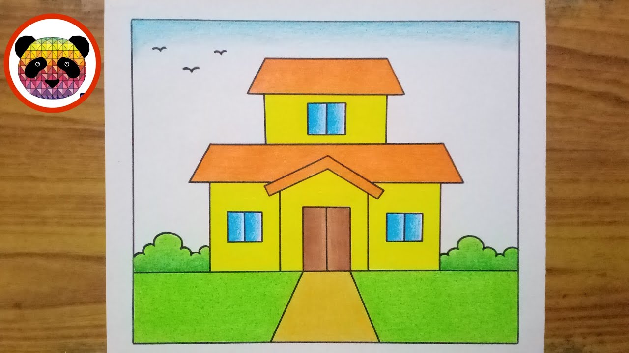 House Drawing / How to Draw House For Beginners / Very Easy House ...