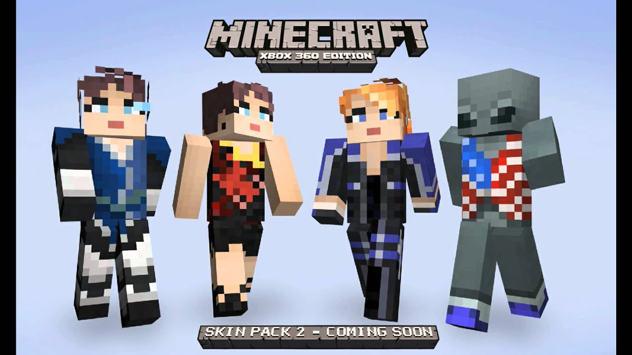 MineCraft Xbox360 - Skin Pack 2 - Todos Los Skins - YouTube