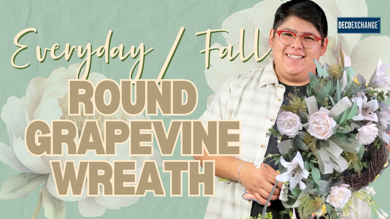 Everyday / Fall Round Grapevine Wreath | DecoExchange Live Replay - YouTube