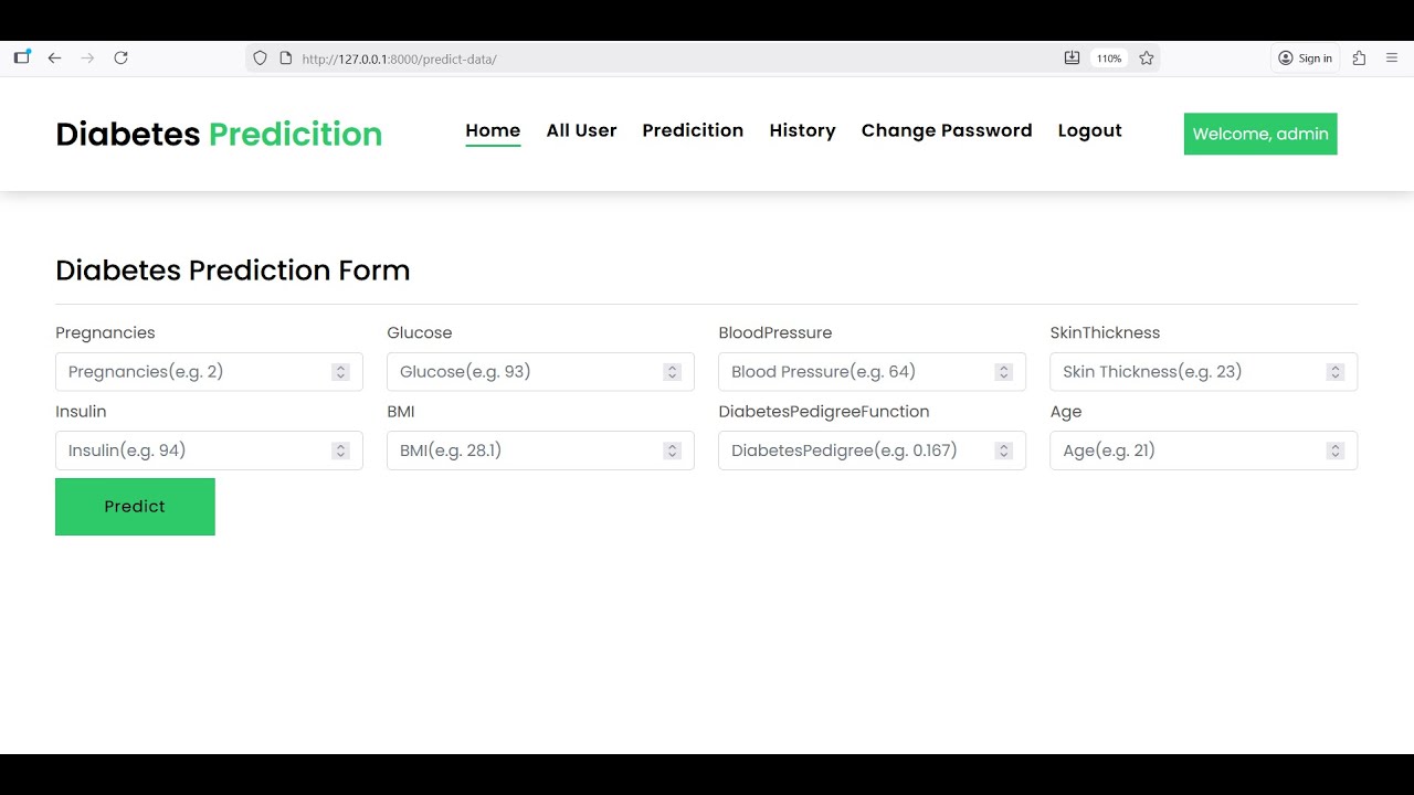 Diabetes Prediction System using Machine Learning Python Django - YouTube