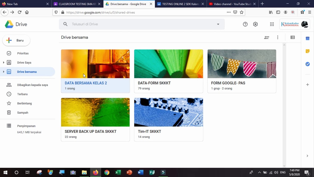Cara membuat Drive Bersama di Google Drive - YouTube