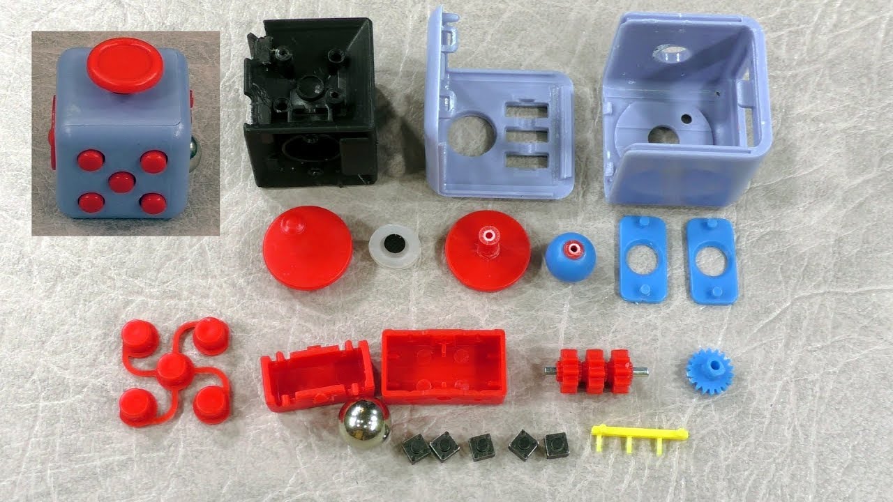 Disassembling the fidget cube - YouTube