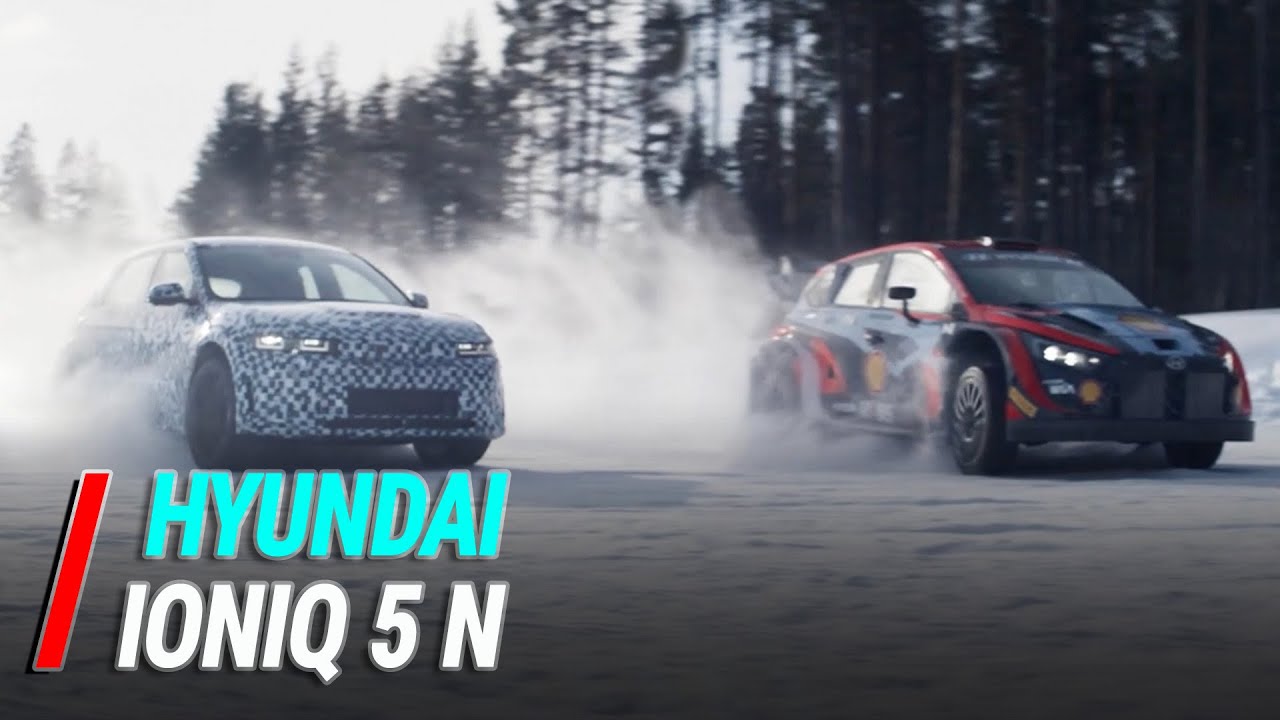 Hyundai Ioniq 5 N Goes Drifting With i20 N Rally 1 WRC car - YouTube
