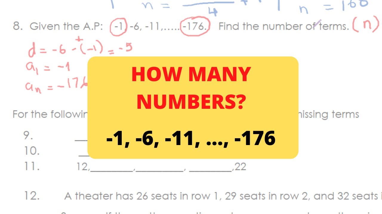 Arithmetic Sequence Practice - YouTube