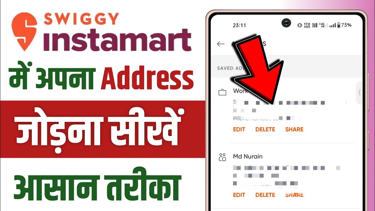 Swiggy Instamart Me Apna Address Kaise Dale || How To Add Address In ...