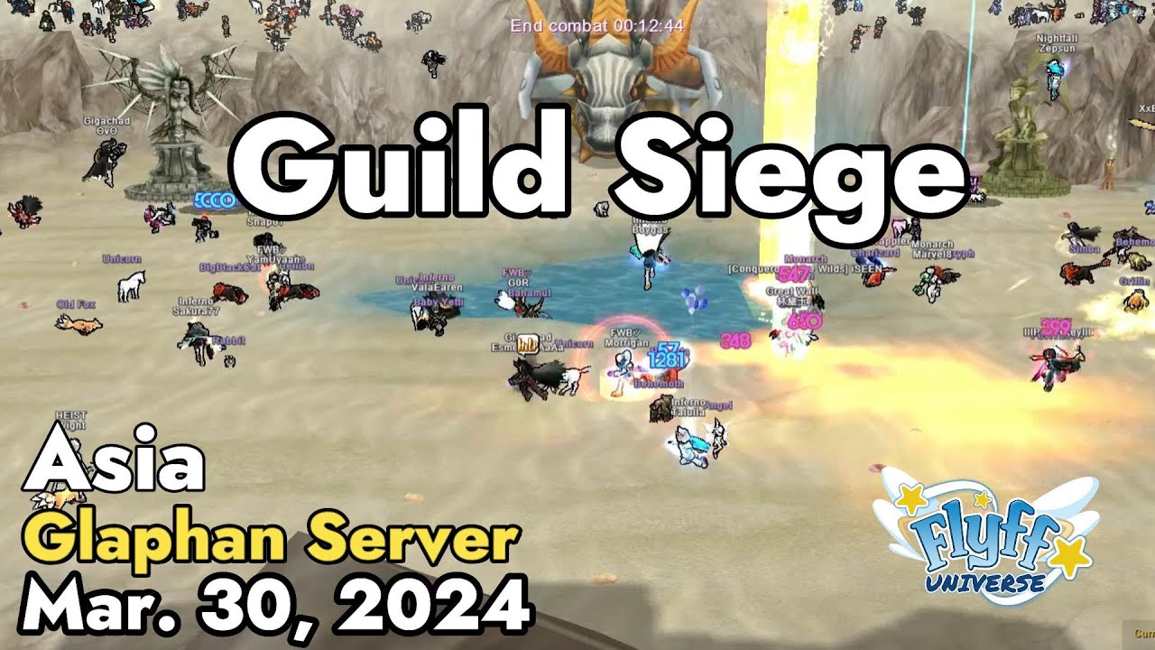 Guild Siege (Glaphan Server) March 30, 2024 | Flyff Universe - YouTube