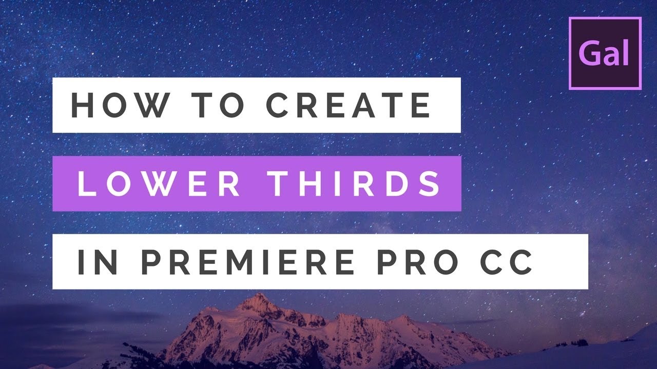 Part26: How to Design a Clean Lower Third Title Card on Adobe Premiere ...