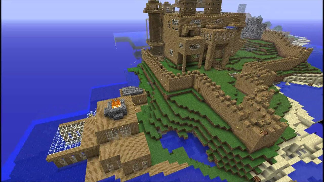 Minecraft - Wooden Castle - YouTube