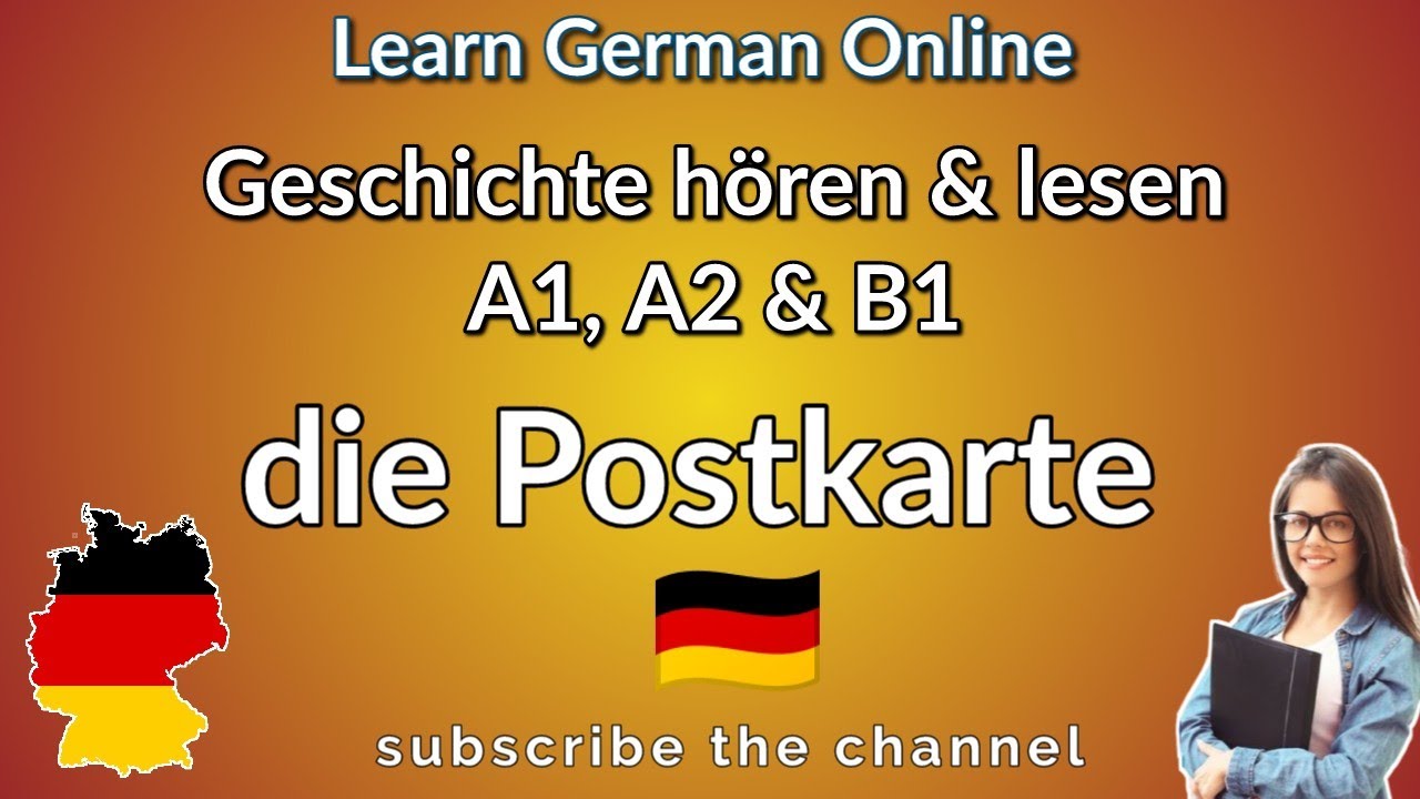 Geschichte auf Deutsch lesen & hören || Die Postkarte || German short ...