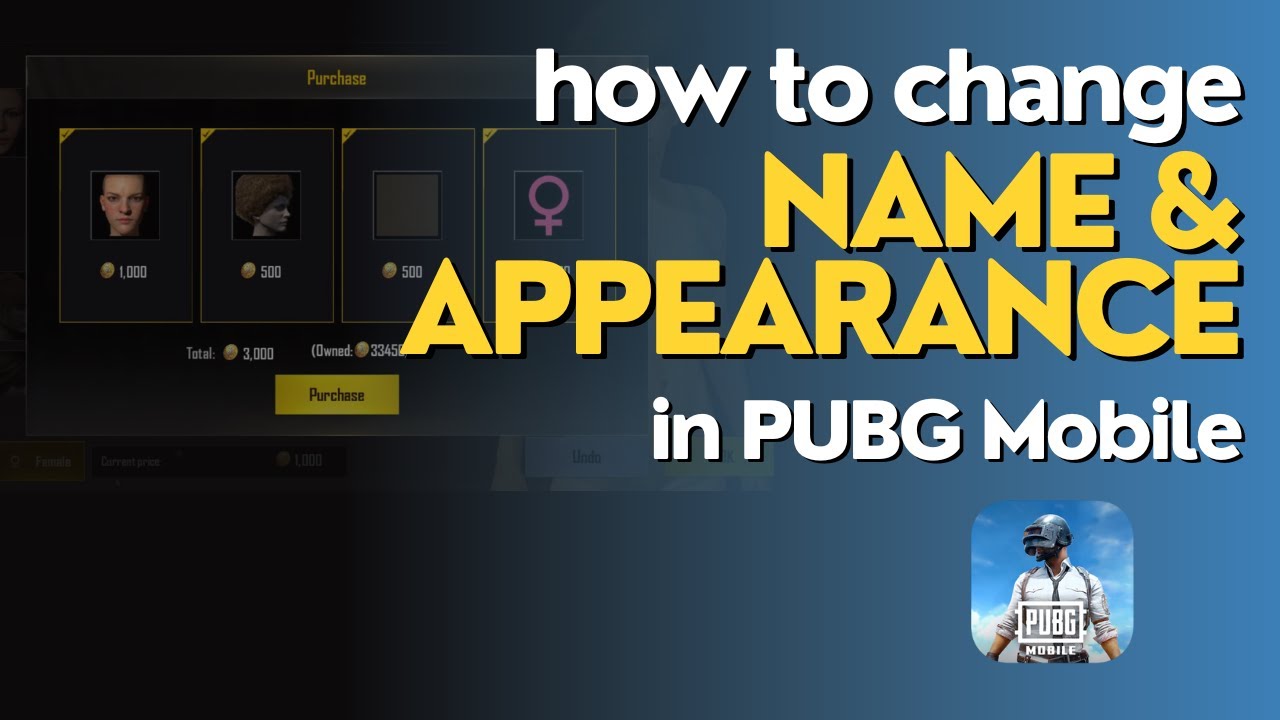 How to Change Your Name and Appearance in PUBG Mobile - YouTube
