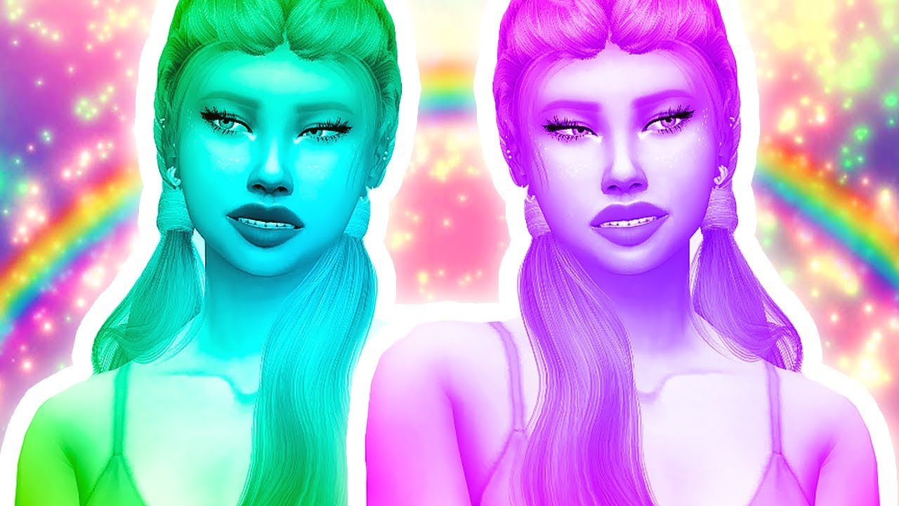 Solid Color CAS Challenge 🌈 // The Sims 4 - YouTube