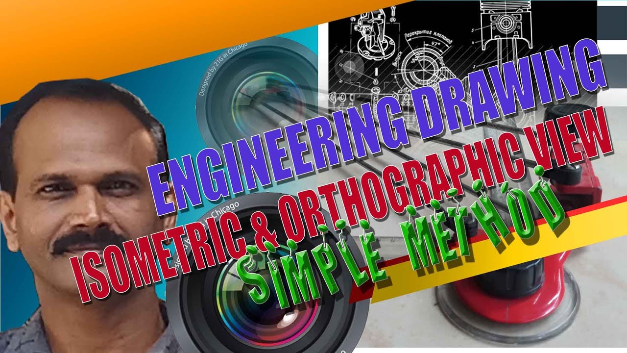 ENGINEERING DRAWING OBJECT, ISOMETRIC AND ORTHOGRAPHIC VIEWS - YouTube