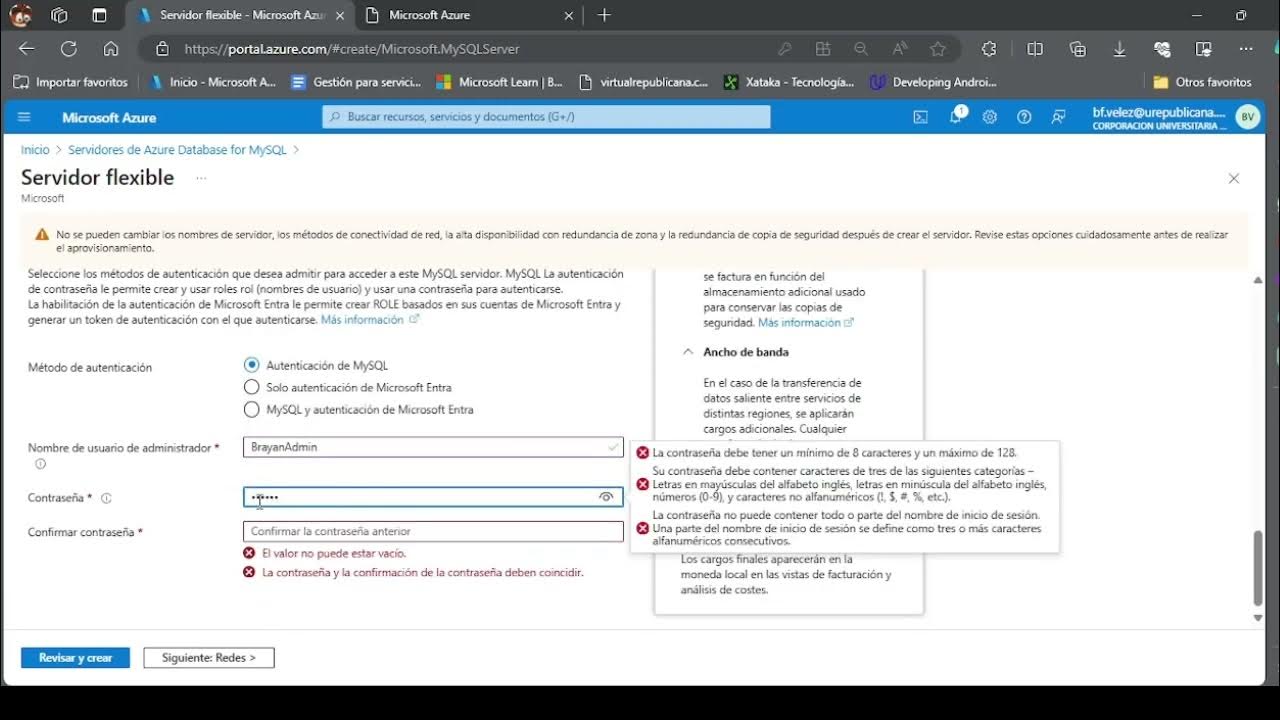 Login con Azure Database for MySQL, NodeJS y Boostrap prt 1 - YouTube