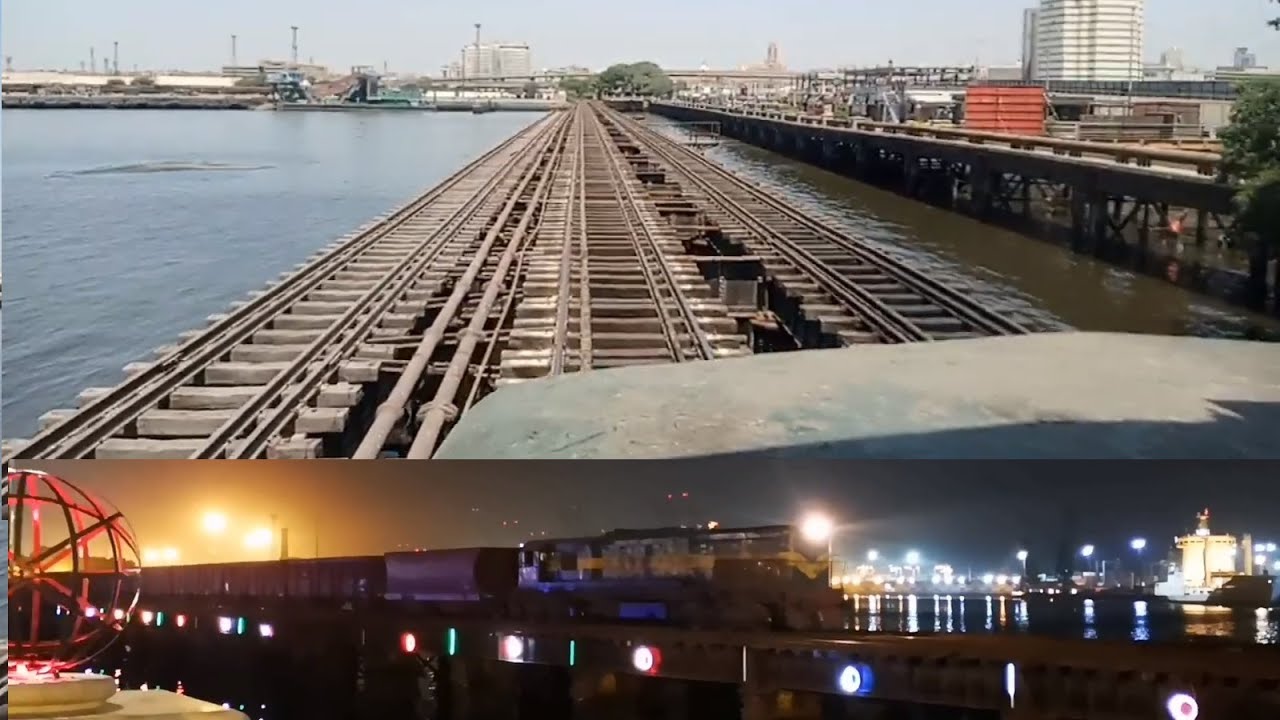 Train Over Sea Bridge At Port Grand, Karachi || Pakistan Railways EMD ...