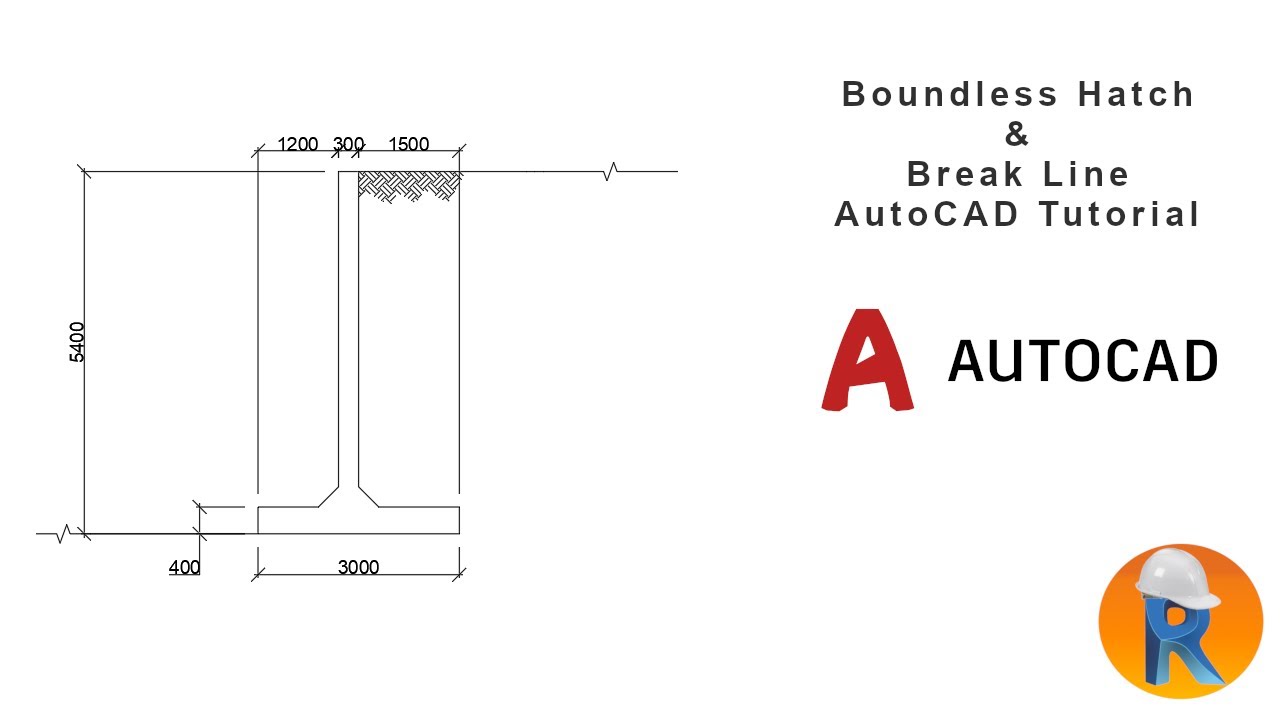 AutoCAD Tutorial: Unbound Hatch and Breaklines - YouTube