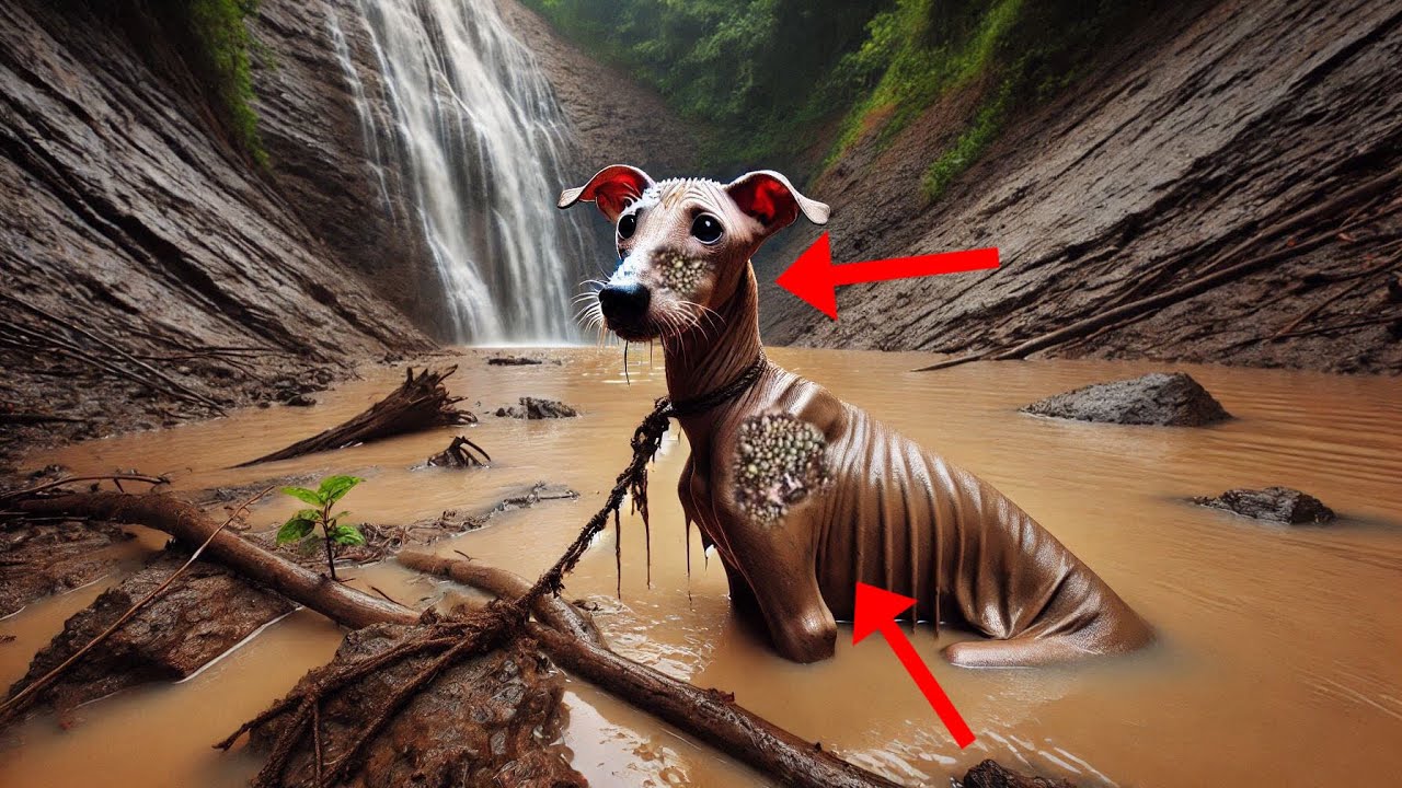 This dogs almost dead because stuck on the wild alone - YouTube