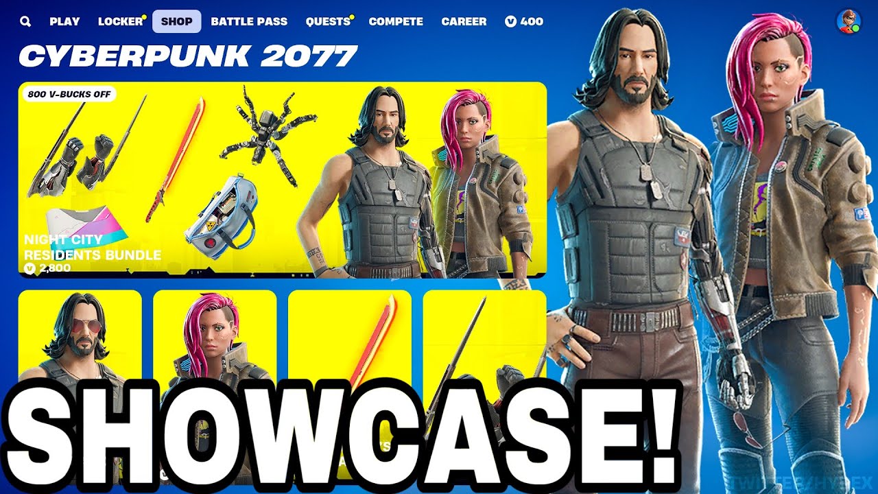Fortnite x Cyberpunk 2077 Collab Update FULL Item Showcase! 🔥 - YouTube