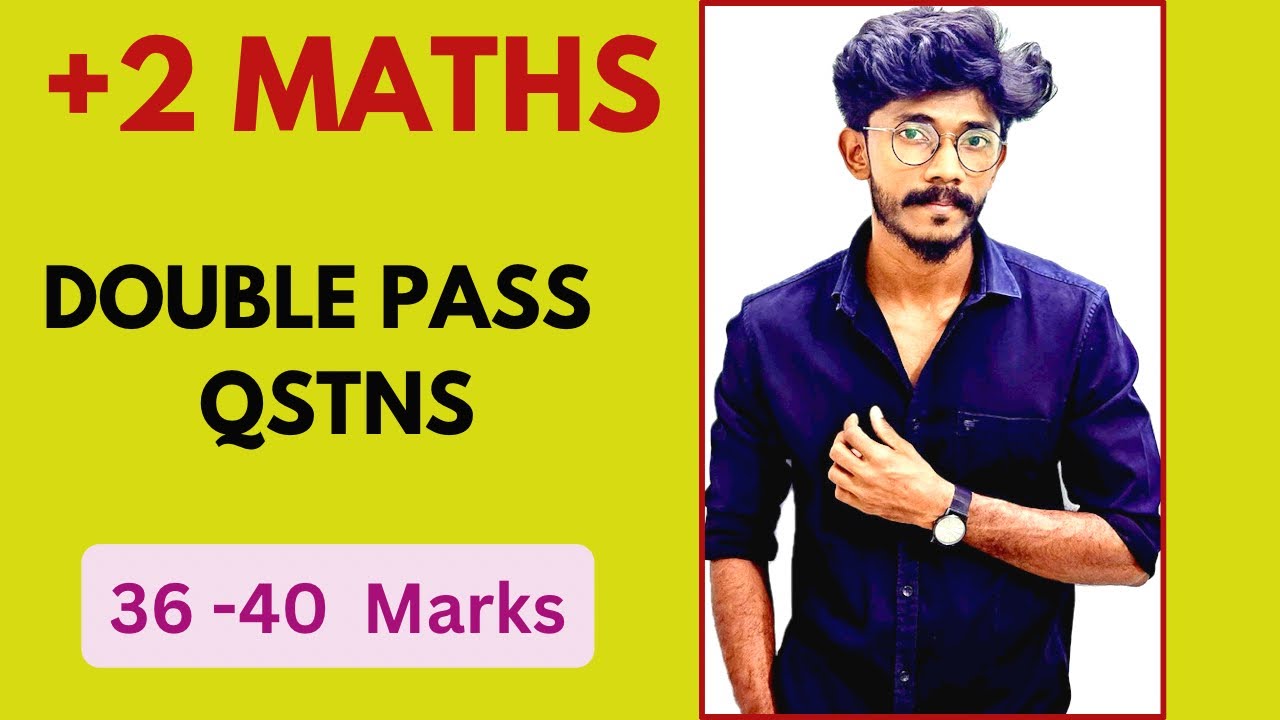 Plus two Maths | Double pass questions - YouTube