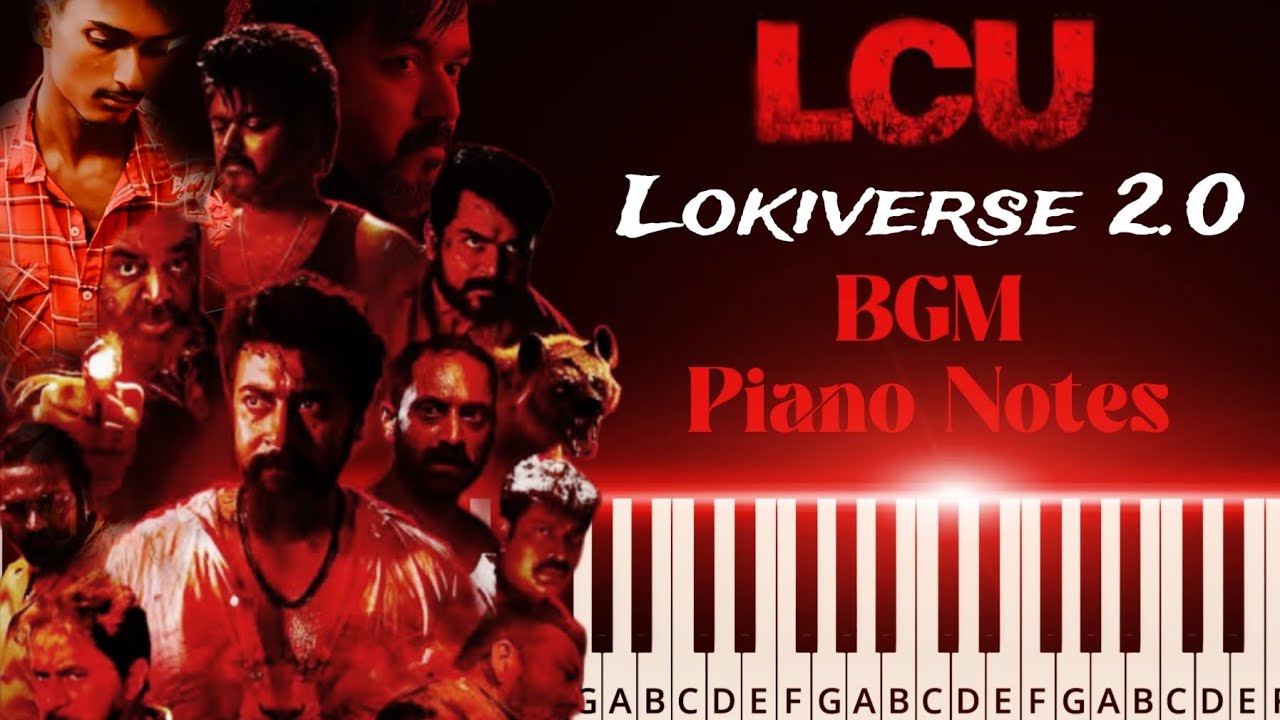 Lokiverse 3.0 BGM |Kaithi|Vikram|Leo|Rolex Mixed BGM | Piano Notes ...