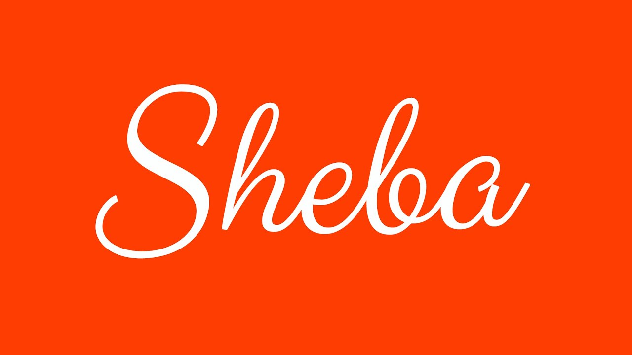 Learn how to Sign the Name Sheba Stylishly in Cursive Writing - YouTube