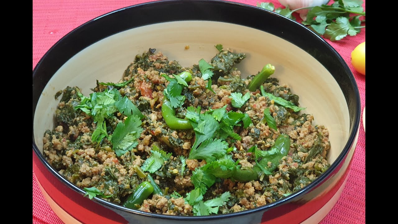 Keema (Qeema) Palak - YouTube
