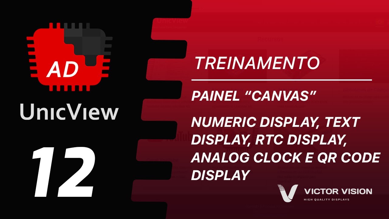 Treinamento 👨‍🏫 | 12. Numeric e Text Displays, Relógios e QR Code Display | UnicView AD - YouTube