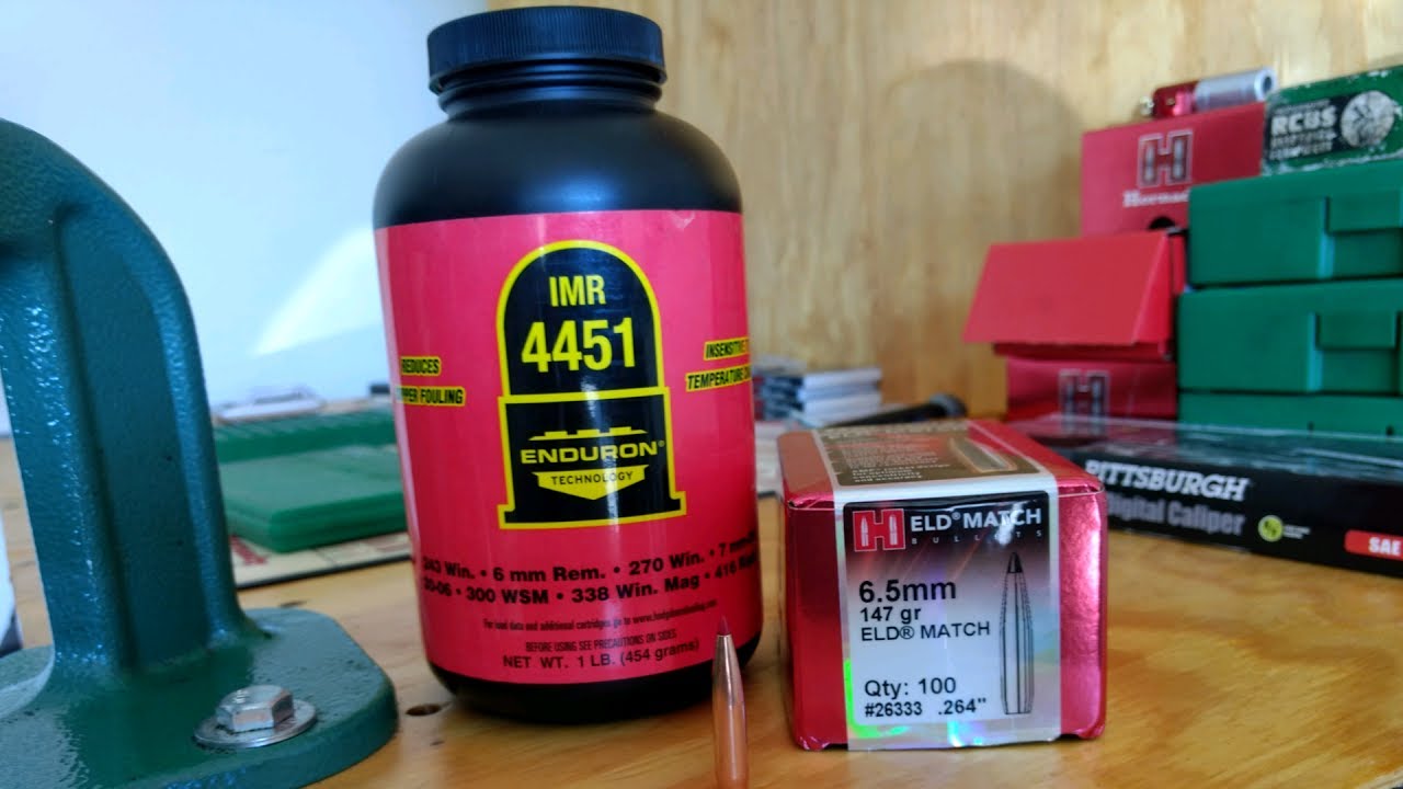 6.5 Creedmoor load development: IMR 4451 and 147 ELD-M - YouTube