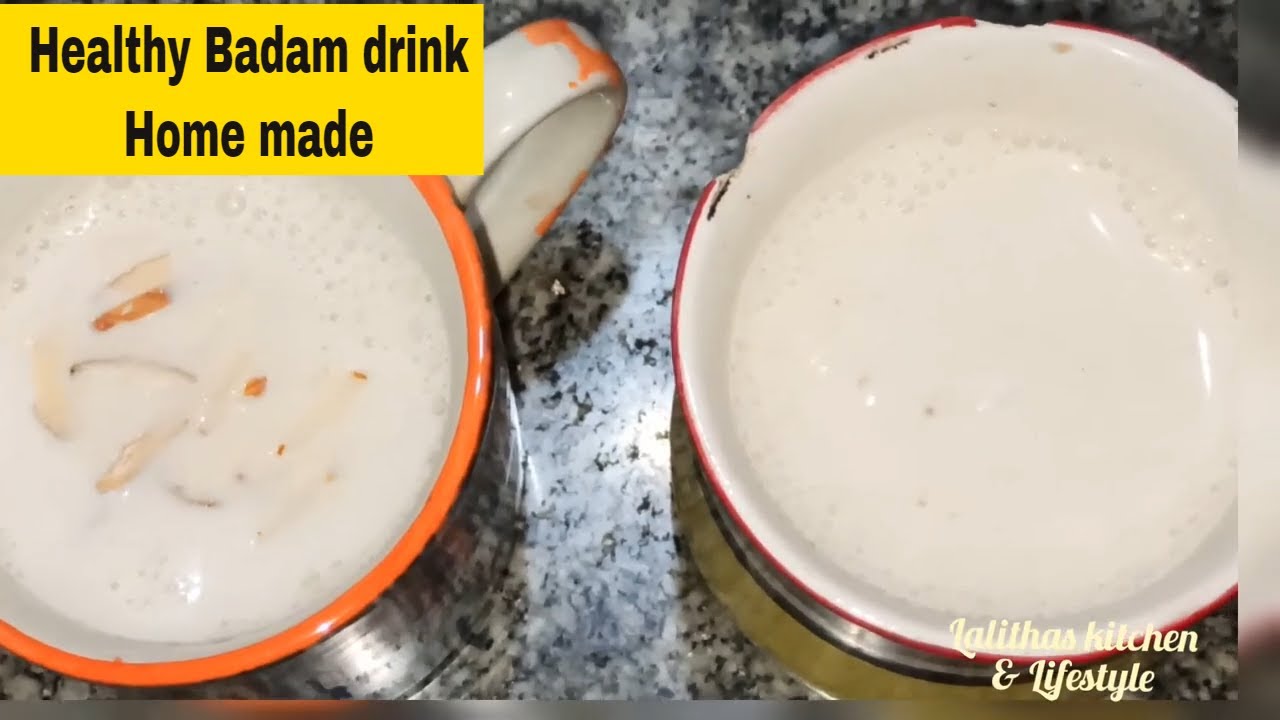 Homemade Badam,ಬಾಯಿ ಚಪ್ಪರಿಸುವ ಬಾದಾಮಿ ಹಾಲು Tasty Healthy Badam Milk ...