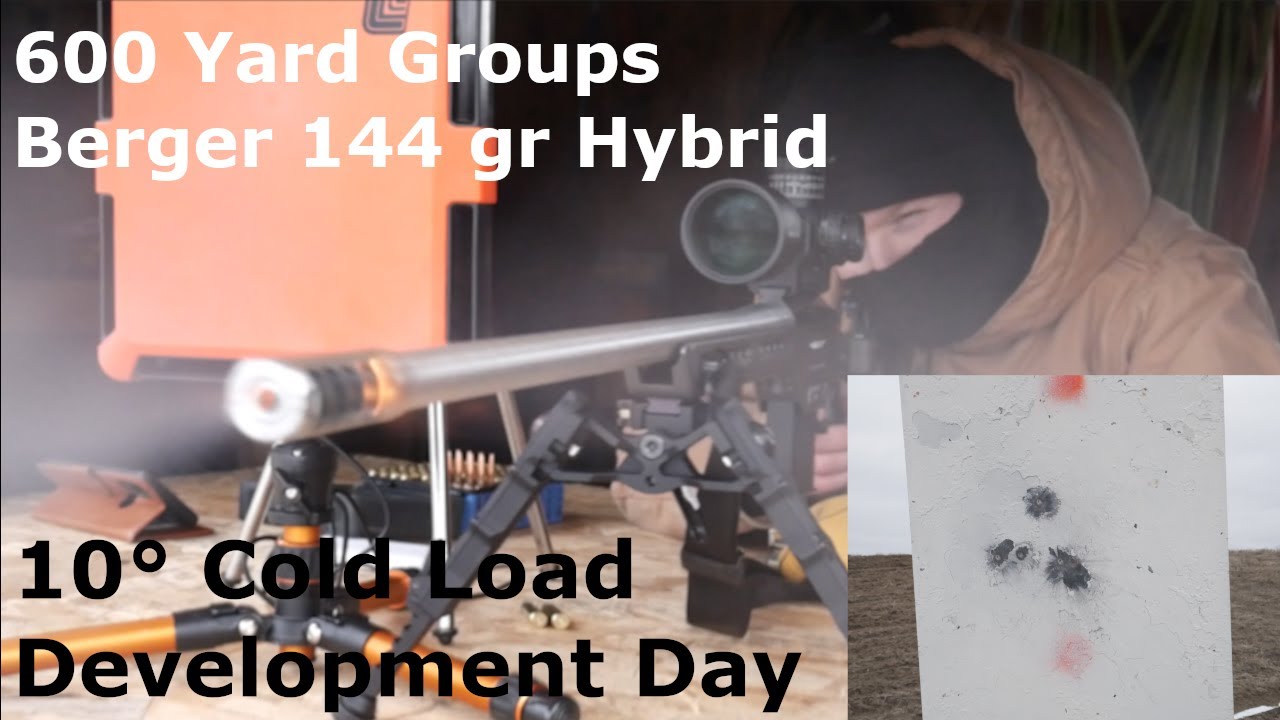 600 Yard Long Range Load Develpment in Freezing Weather 6.5 Creed, Berger 144 gr Hybrid PT.3 ...