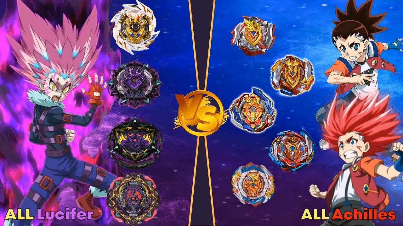 【ALL Lucifer VS ALL Achilles】 Beyblade Burst BU Relay Battle ベイブレードバースト ...