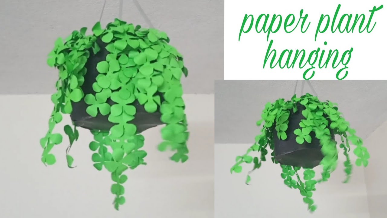 Plant pot Hanger in paper | Beautiful roof hanging | DIY home decor ...
