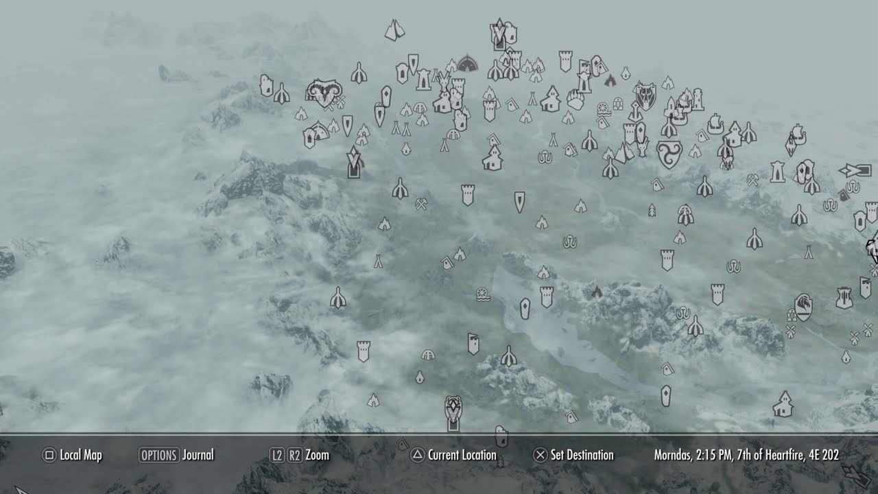 How to unlock Skyrim full map - YouTube