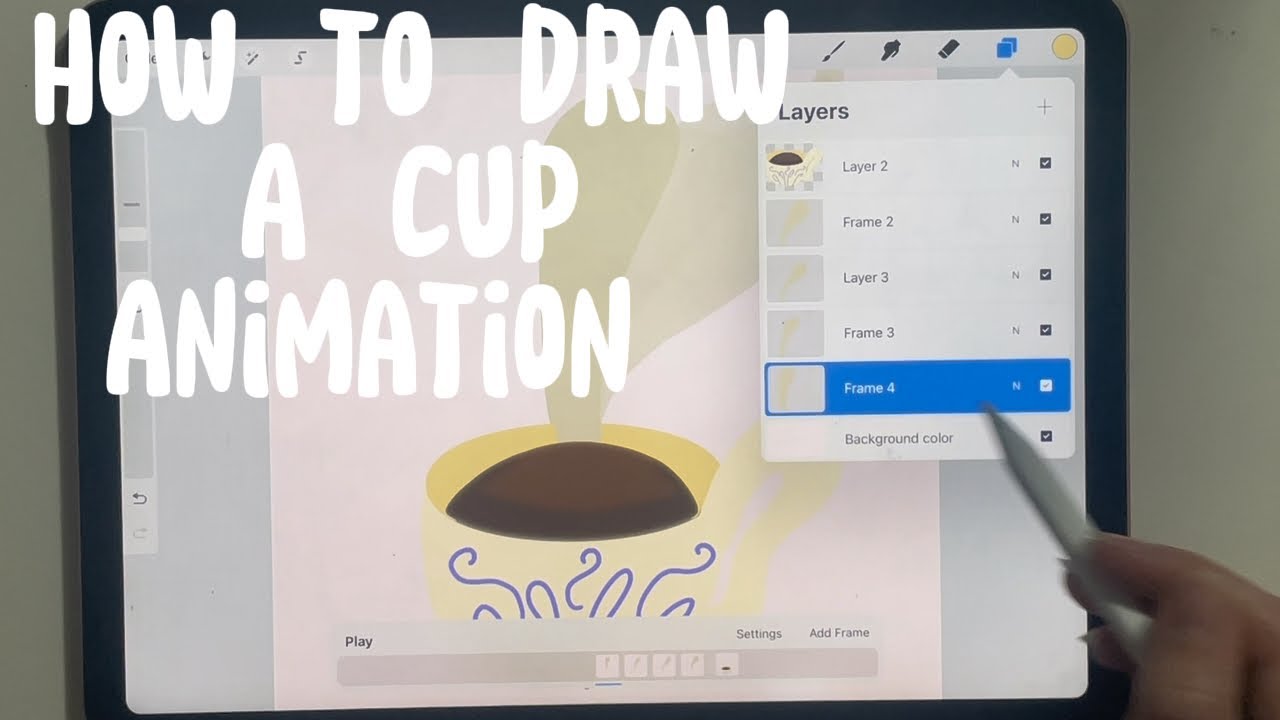 how to draw a cup animation - YouTube