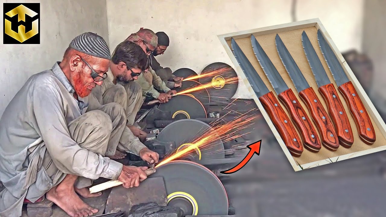 How to Make Kitchen Bread Knife in Factory with Amazing Skills ...