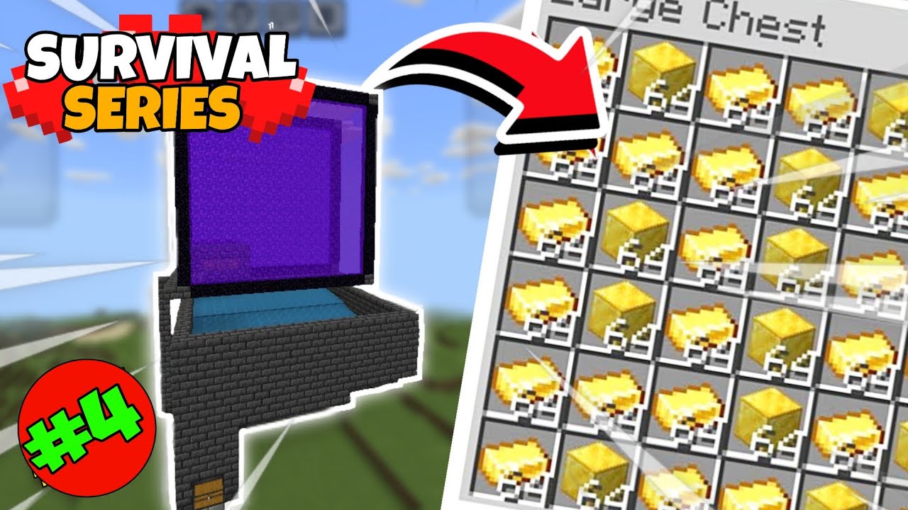 🔥 Minecraft PE Survival Series Part 4 – UNLIMITED GOLD FARM in MCPE! 🔥 ...