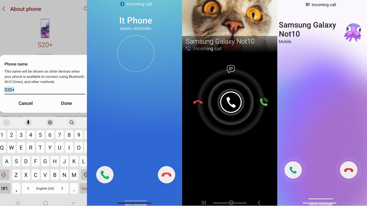 Samsung S20 plus Screen Incoming Call & Viber - YouTube