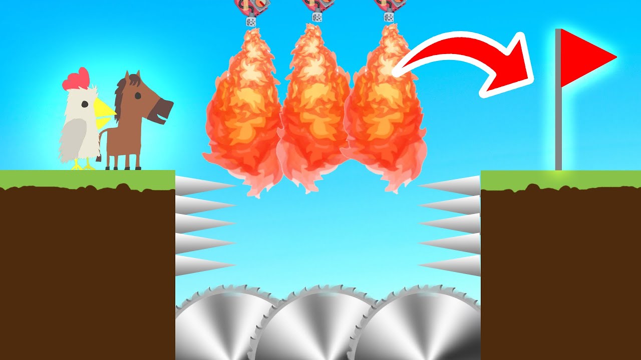 Obstacle course on Crack (Ultimate Chicken Horse) - YouTube