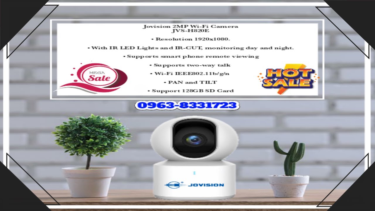 Jovision 2MP Wi-Fi Camera JVS-H820E Clear Night Vision With Sound - YouTube