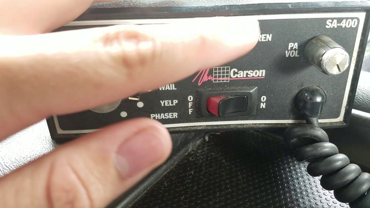 Carson SA 400 Siren demo (SVP 400) - YouTube