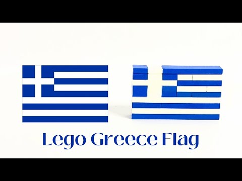 How To Build A Lego Greece Flag - YouTube