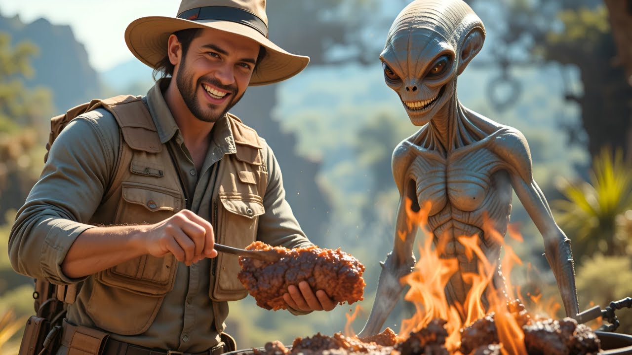 Aliens Terrified To See Humans Feasting on Their Planet's Apex Predator ...