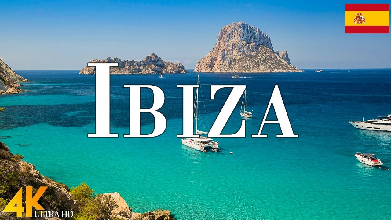 FLYING OVER IBIZA (4K UHD) - Relaxing Music Along With Beautiful Nature ...