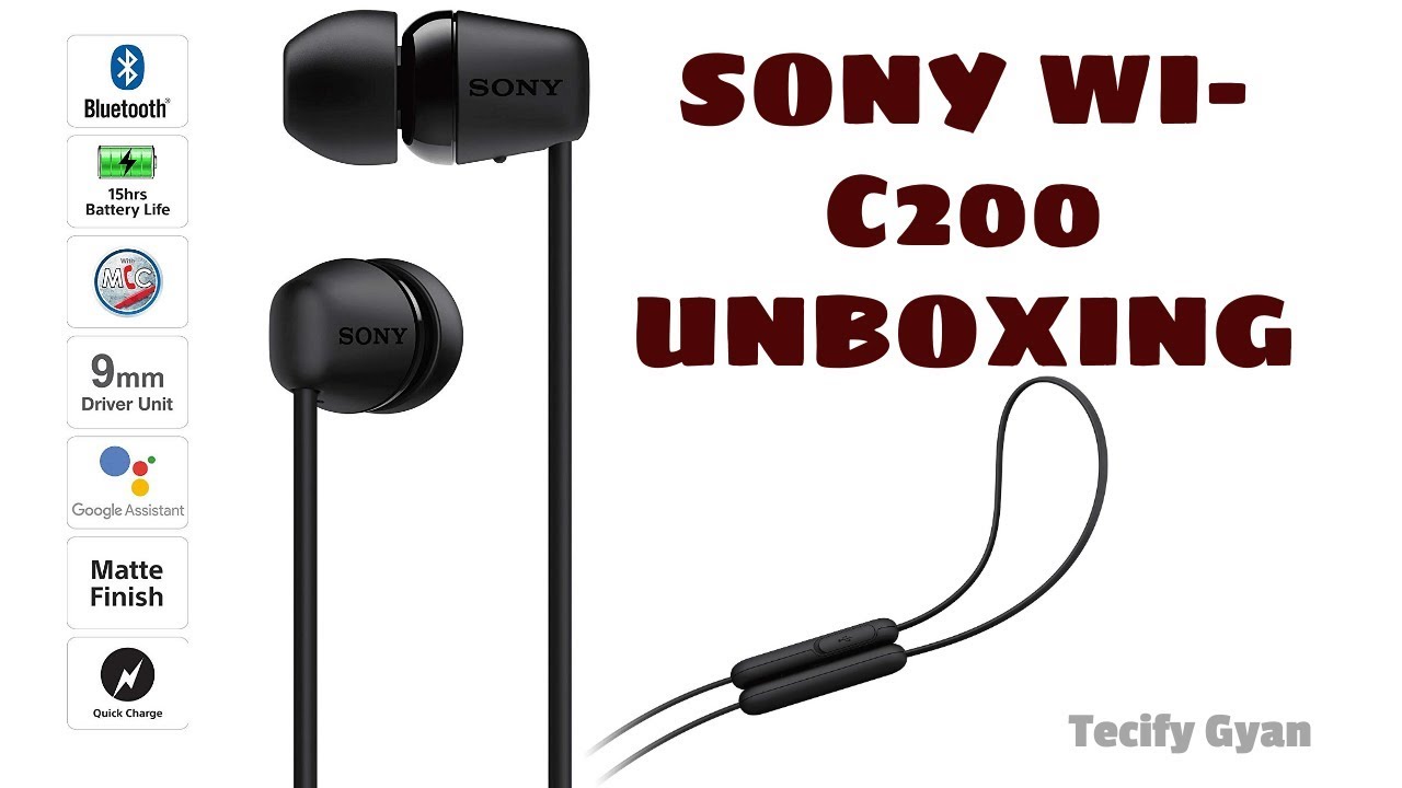 New Sony Wi-C200 unboxing, review, price long battery life up to 15 hrs ...