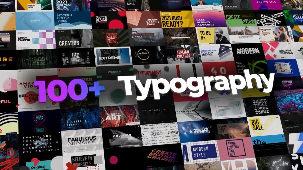 100+ Typography Slideshow Animation - After Effects Template - YouTube