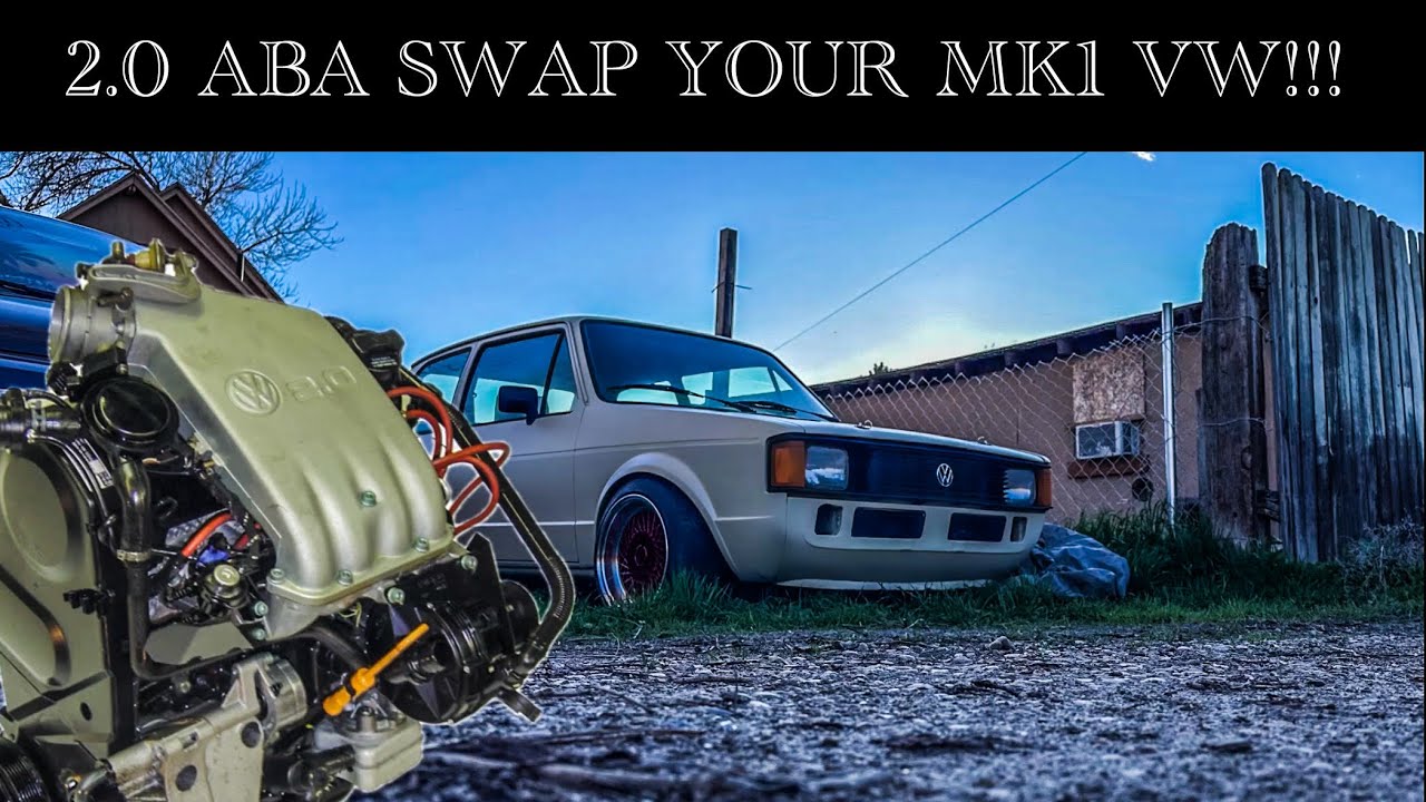 HOW TO 2.0 ABA swap your Mk1 Volkswagen - YouTube