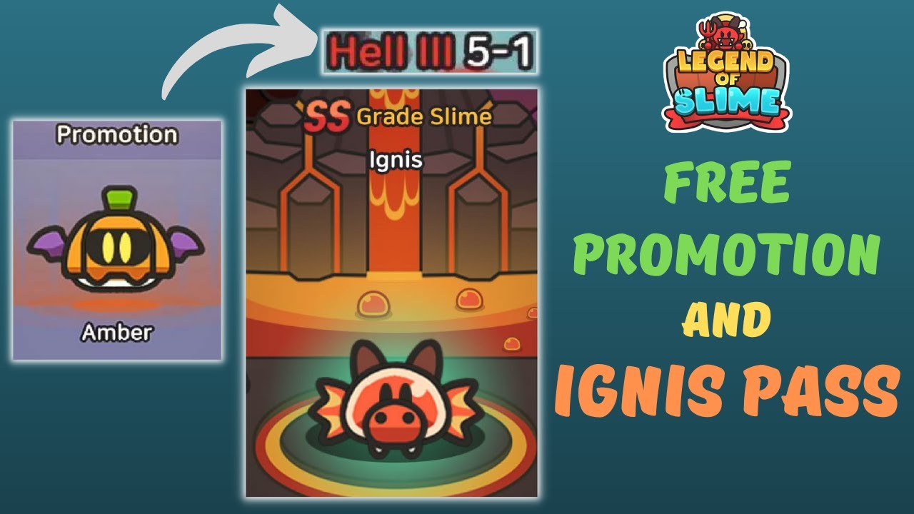 New Ignis Pass & Amber Free Promotion - Legend of Slime: Idle RPG - YouTube