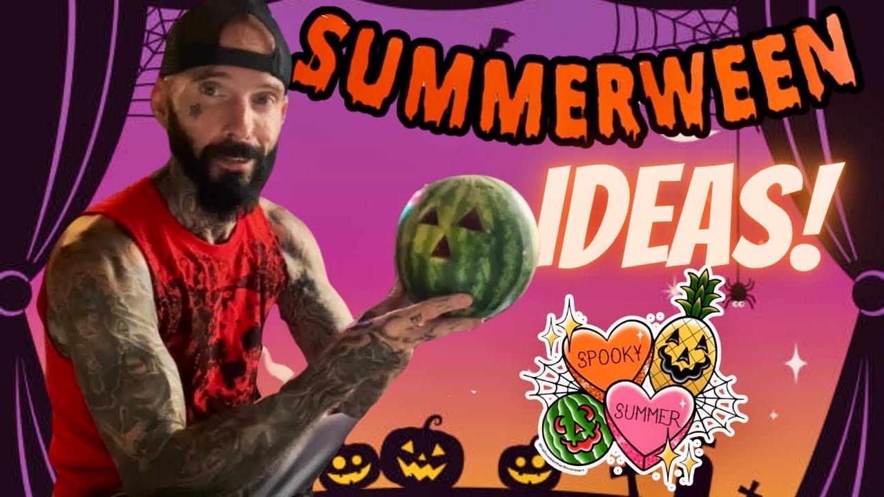 Summerween 🎃 Fun | Carving A Watermelon Into A Jack O Lantern !!! - YouTube
