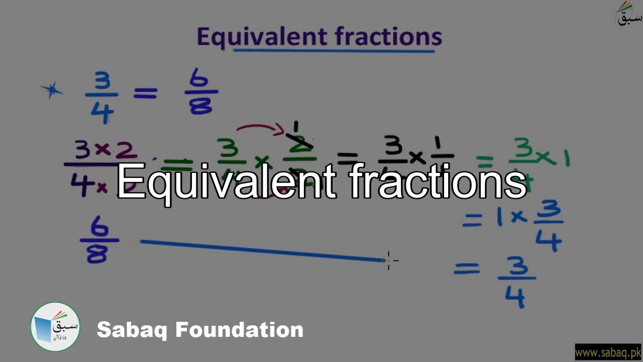 Equivalent fractions, Math Lecture | Sabaq.pk - YouTube