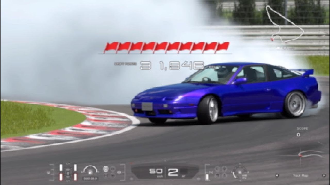 Gran Turismo 7 drifting Nissan 180sx ultimate drift set up VR38DETT ...